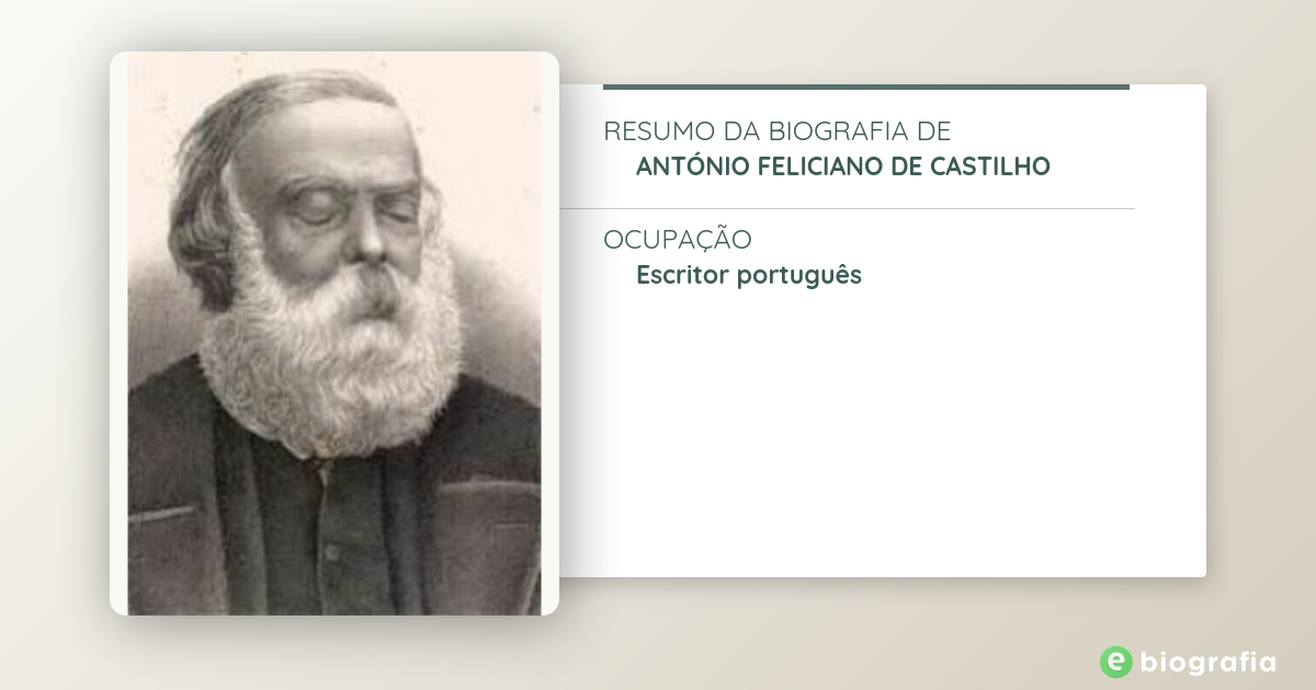 Biografia de António Feliciano de Castilho - eBiografia