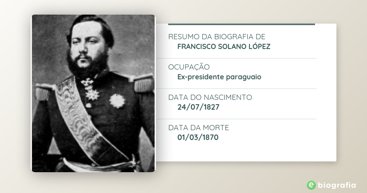Biografia de Francisco Solano López - eBiografia