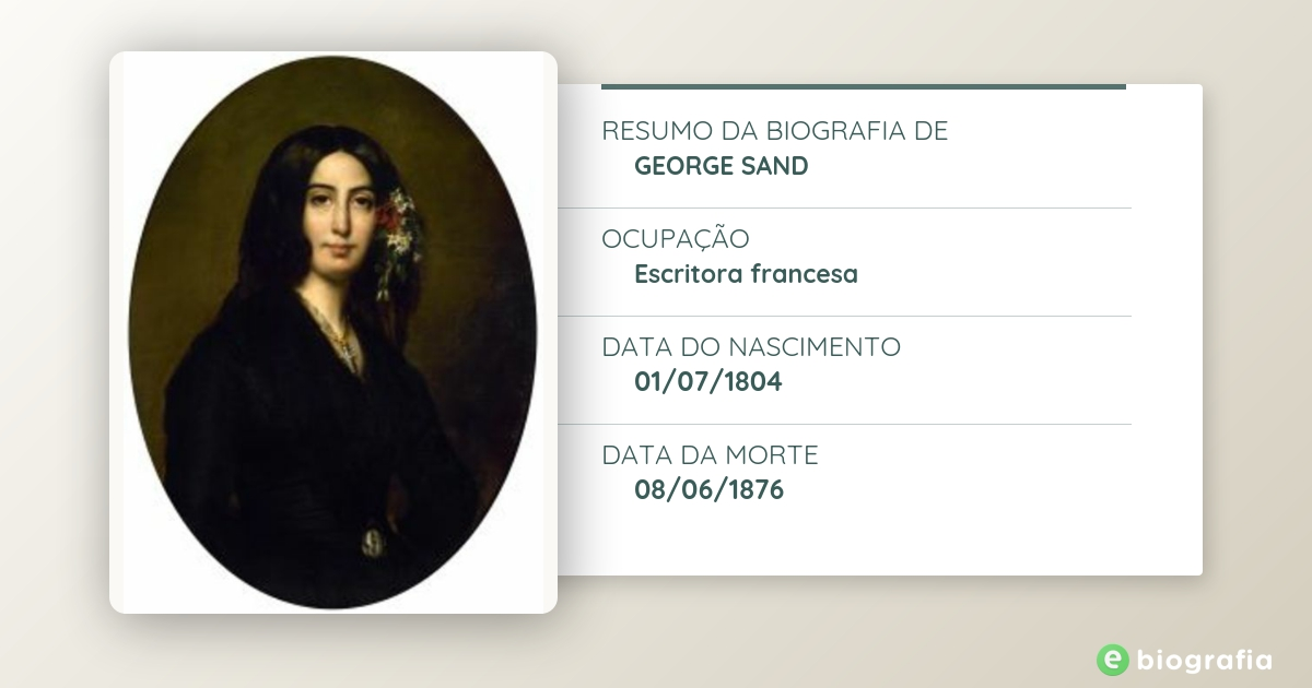 Biografia de George Sand - eBiografia