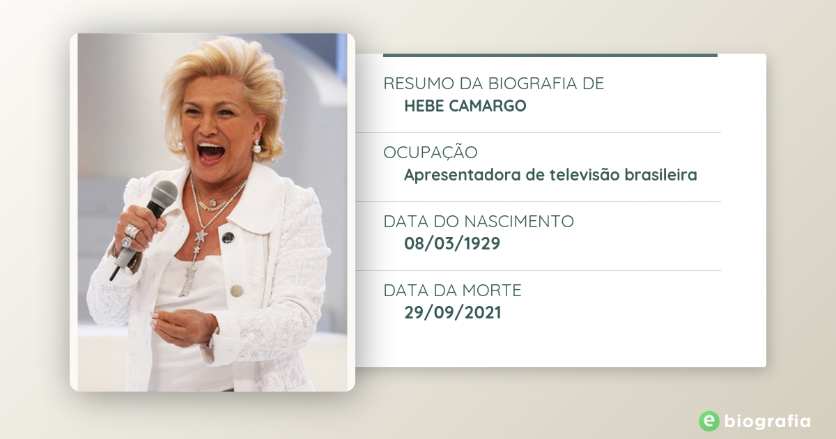 Biografia de Hebe Camargo - eBiografia