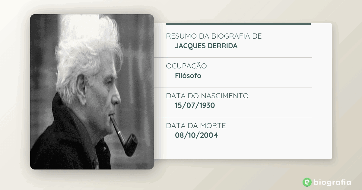 Biografia de Jacques Derrida - eBiografia
