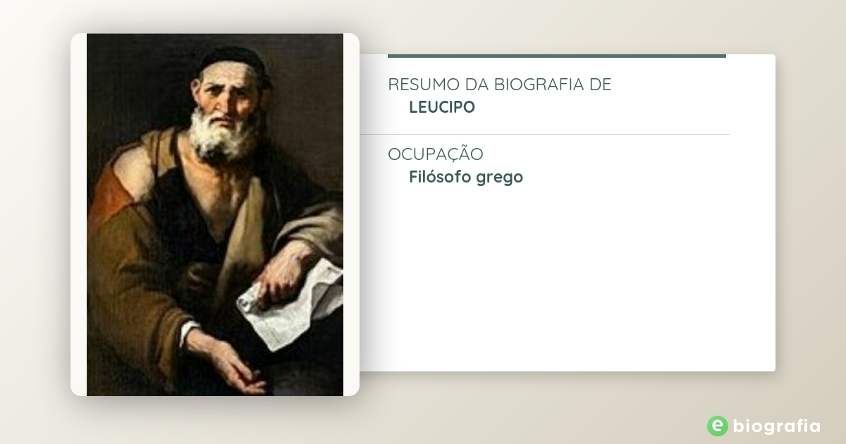Biografia de Leucipo - eBiografia