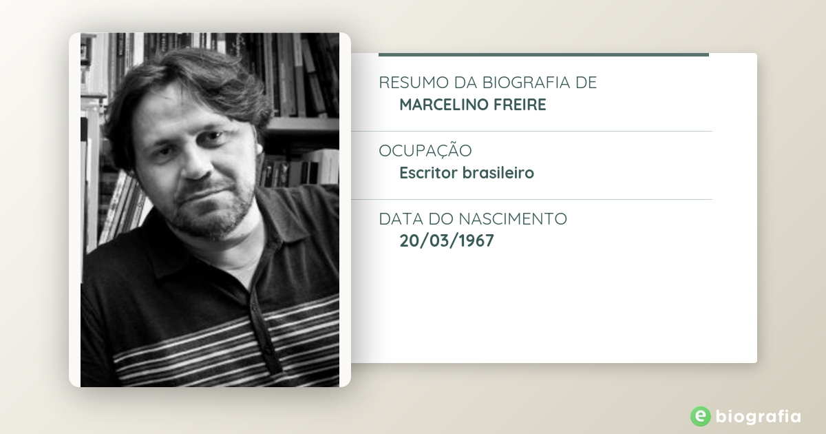 Biografia de Marcelino Freire - eBiografia Biografia de Marcelino Freire - eBiografia