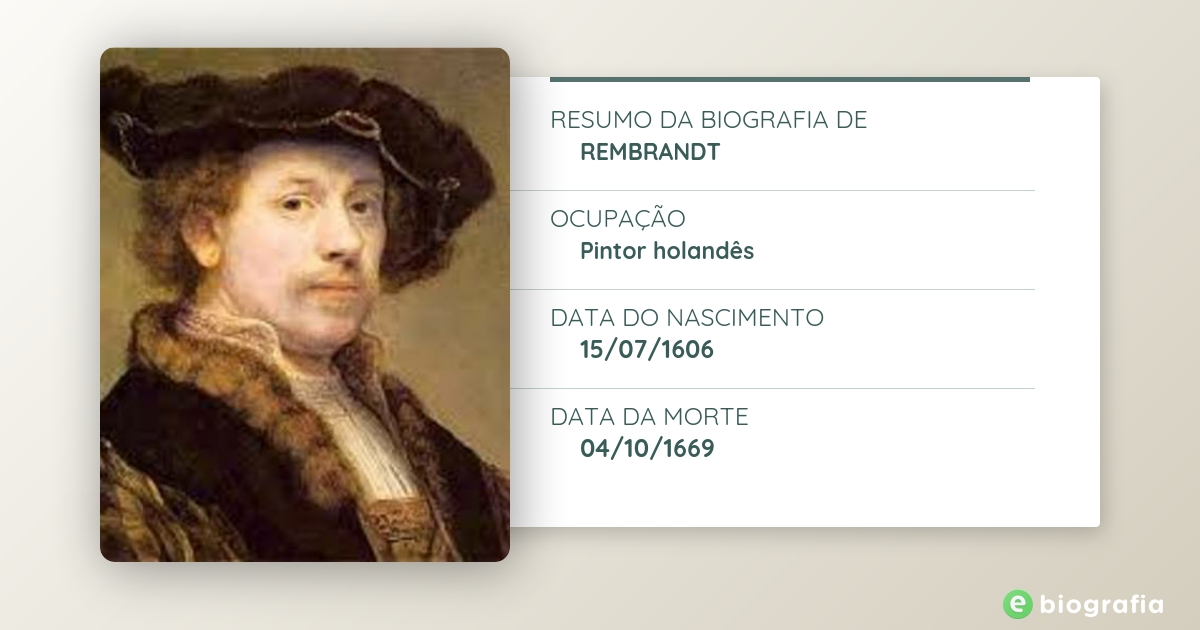 Biografia de Rembrandt - eBiografia