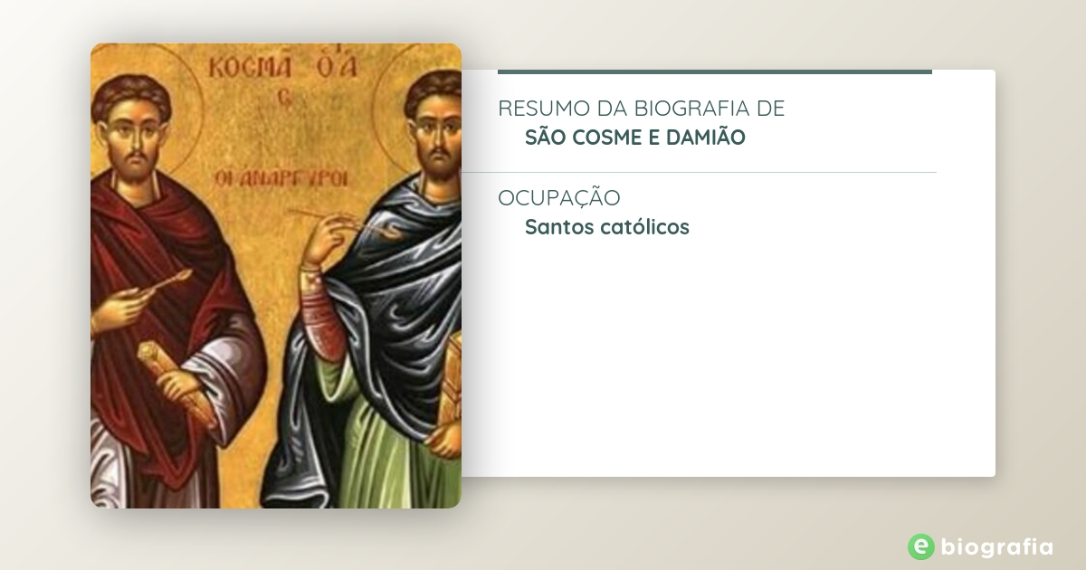 Biografia de São Cosme e Damião - eBiografia